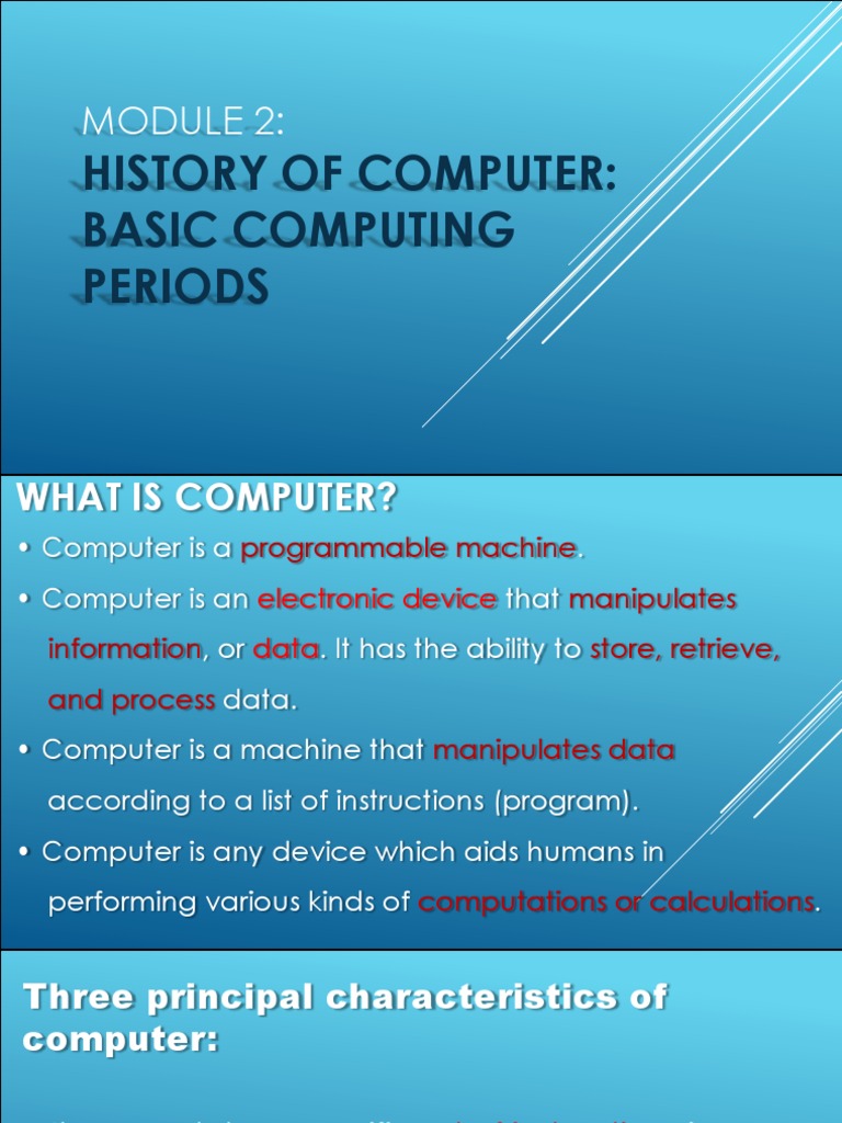History of Computer | PDF | Computing | Computer Science