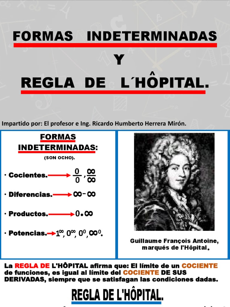 Presentación en PDF de La Clase Formas Indeterminadas y La Regla de H ...