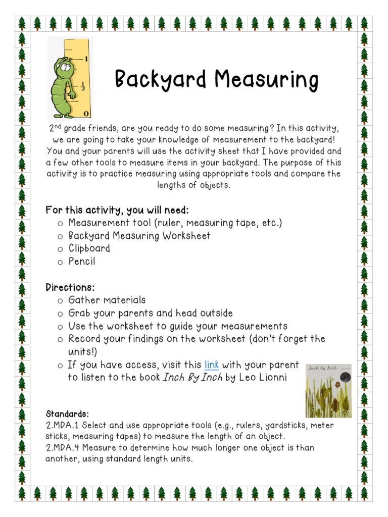 Backyard Measurement Activity Guide | PDF | Home & Garden