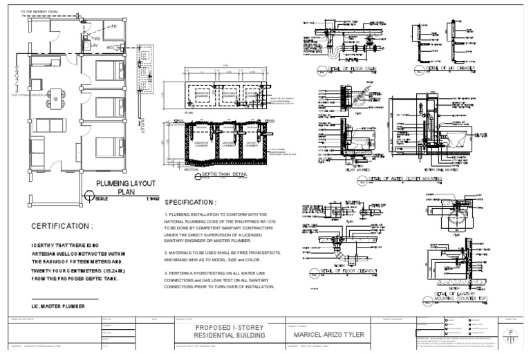 Plumbing Layout Plan: Specification | PDF | Building Engineering ...
