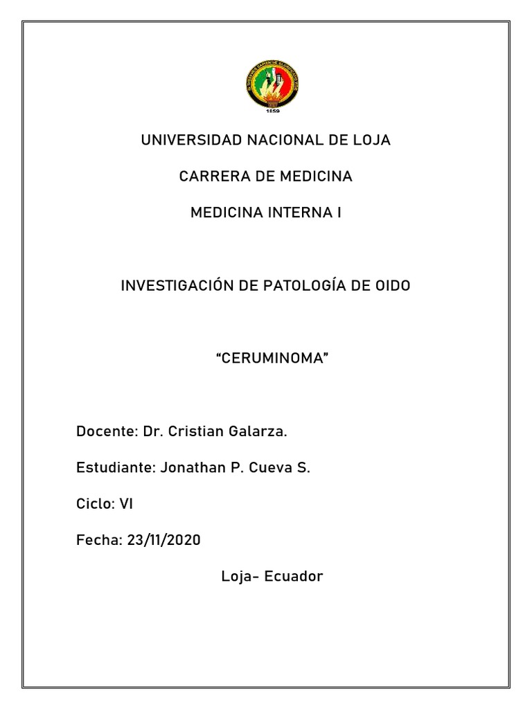 Adenoma Ceruminoso: Diagnóstico y Tratamiento | PDF | Neoplasias | Cáncer