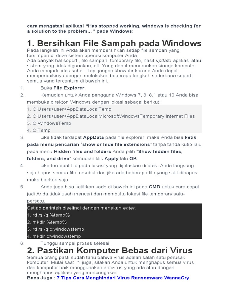 Cara Mengatasi Aplikasi Error | PDF | Bisnis | Teknologi & Rekayasa