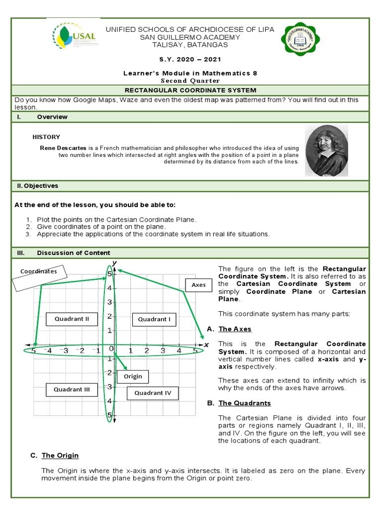 Second Quarter: S.Y. 2020 - 2021 Learner's Module in Mathematics 8 ...