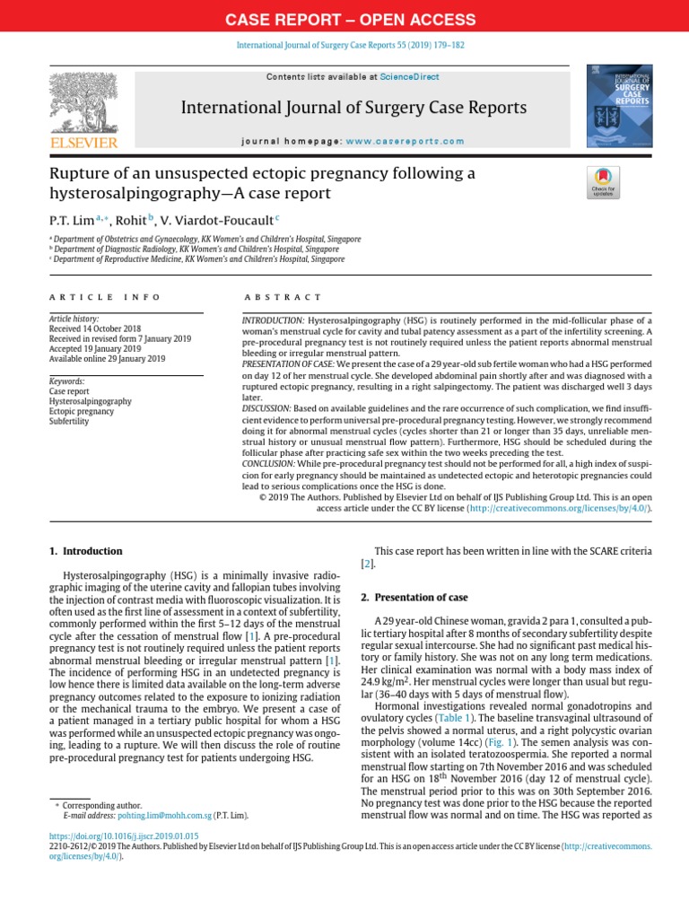 International Journal of Surgery Case Reports | PDF | Menstrual Cycle ...