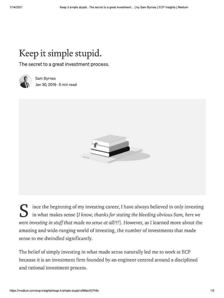 Keep It Simple Stupid.. | PDF