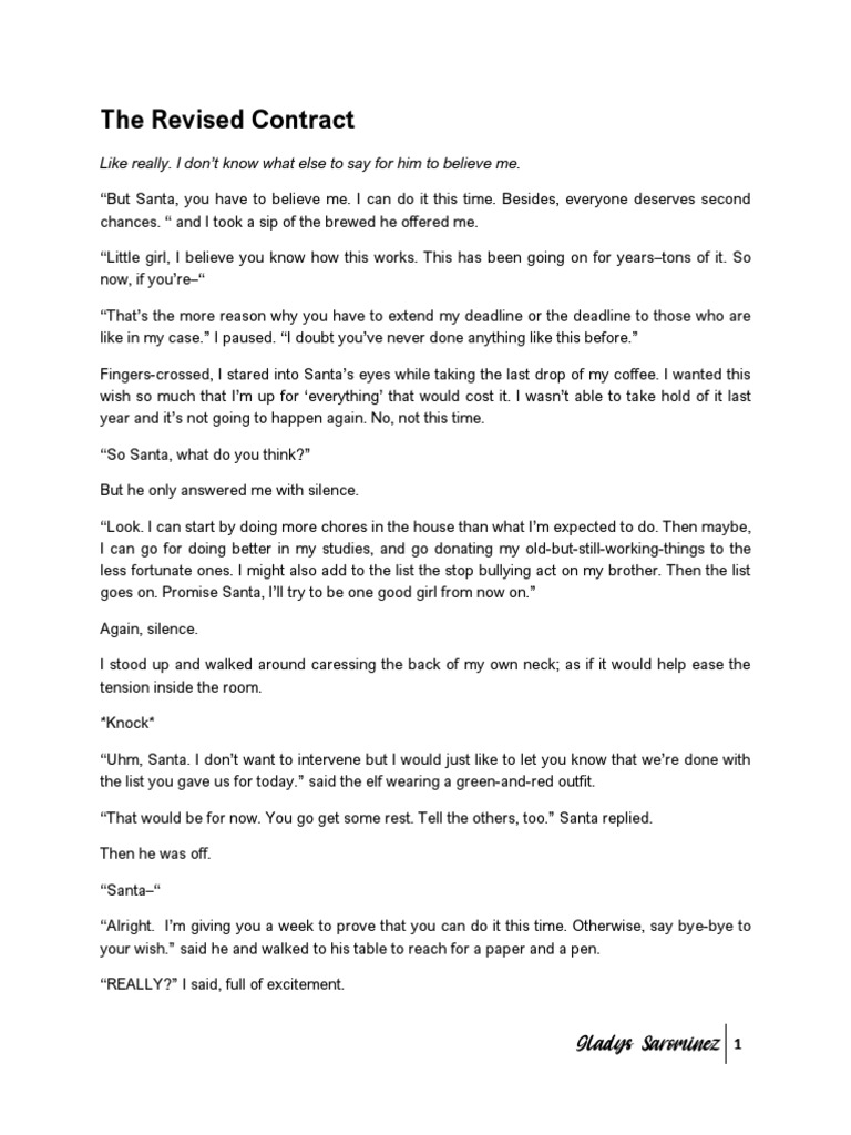 The Revised Contract | PDF