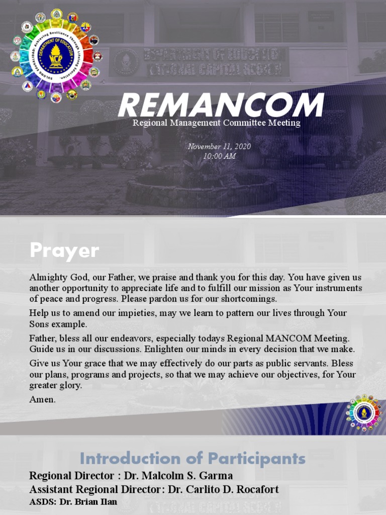 MANCOM-November 11, 2020 | PDF