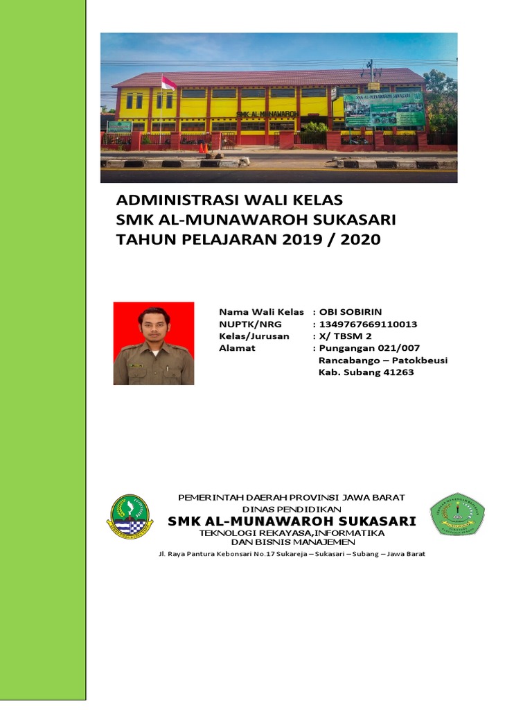 Cover Administrasi Wali Kelas | PDF