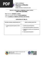 Math Grade 10 Curriculum Guide | PDF | Circle | Equations