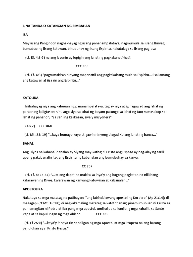 Katangian NG Simbahan | PDF
