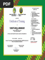 TESDA Sample Training Certificate | PDF | Computer Science | Computer ...