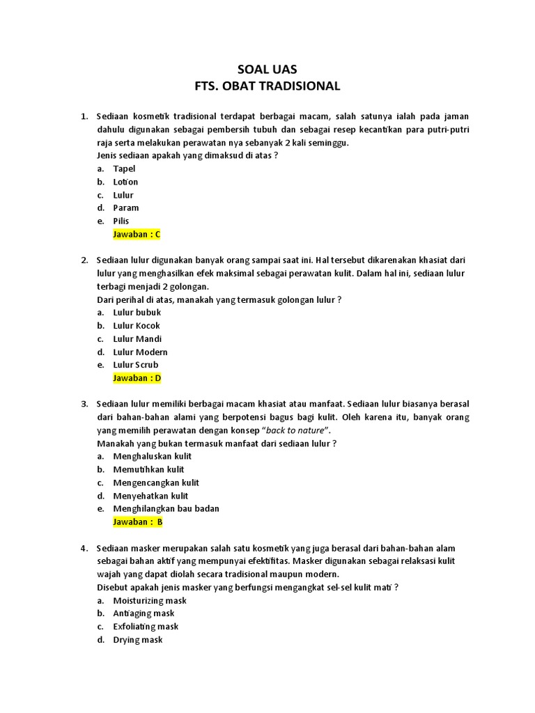 Soal Uas FTS Ot | PDF