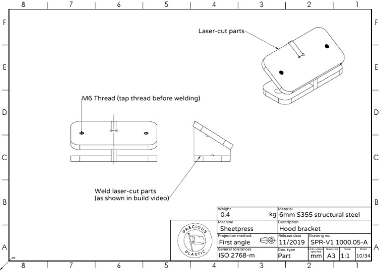 Hood Bracket Welding Specifications | PDF