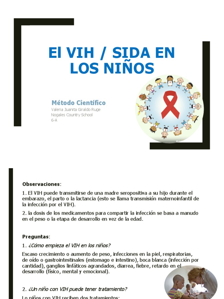 [TITULO] El VIH/SIDA en los niños: Causas, síntomas y tratamiento | PDF ...
