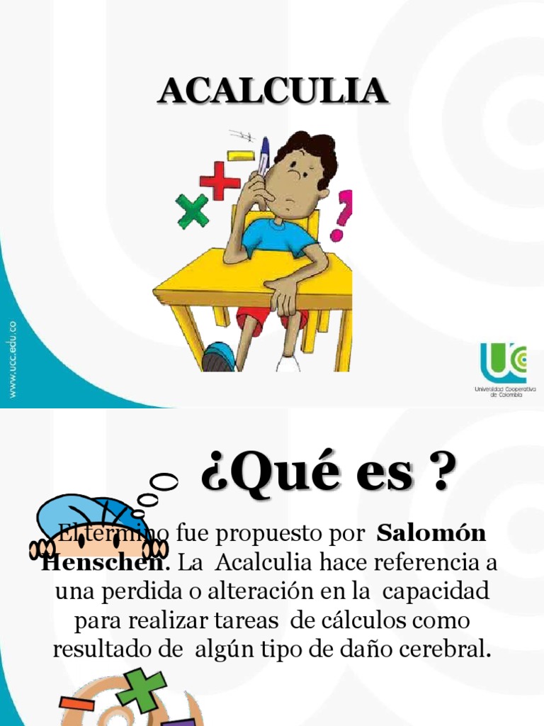 Acalculia 1 | PDF | Afasia | Dislexia