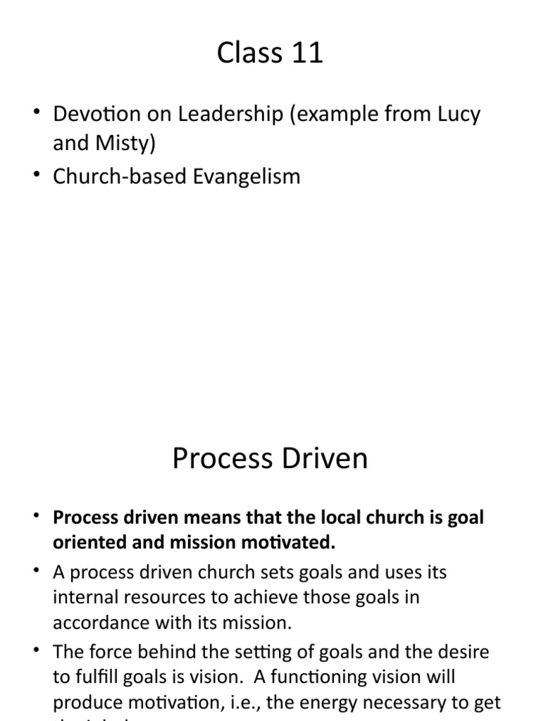 A Process for Discipleship: Outlining the Strategic Vision and ...