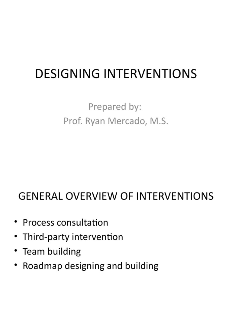 Designing Interventions-Ch 9 | PDF | Systems Psychology | Business