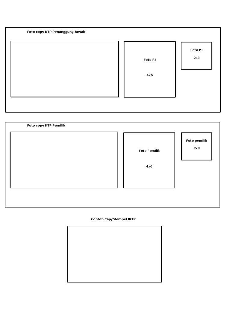 Lampiran FT CP KTP, Pas Foto, Stempel IRTP UNTUK FORMULIR SPP-IRT PDF | PDF