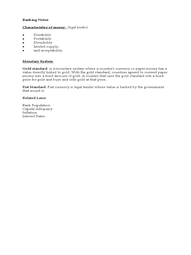 Banking Notes | PDF
