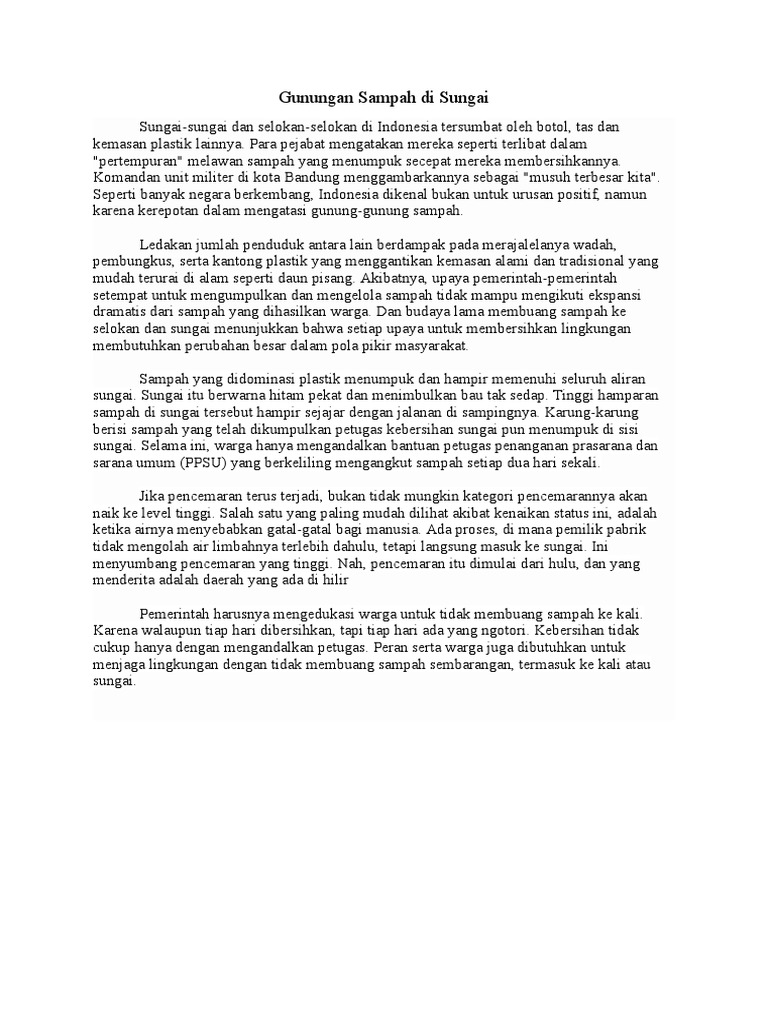 Artikel Sampah | PDF