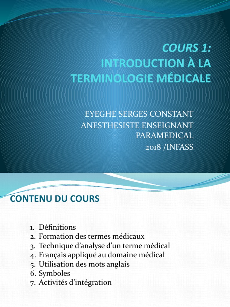 Introduction À La Terminologie Médicale | PDF | Globule rouge ...