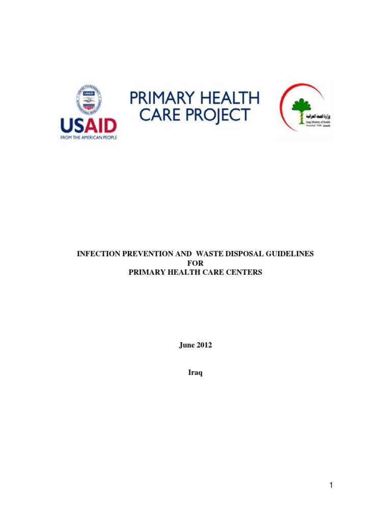 Infection Prevention and Waste Management Guidelines English | PDF ...