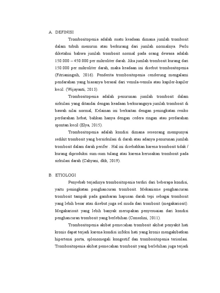 LP Trombositopenia Mega Agustinc 2011040087 | PDF