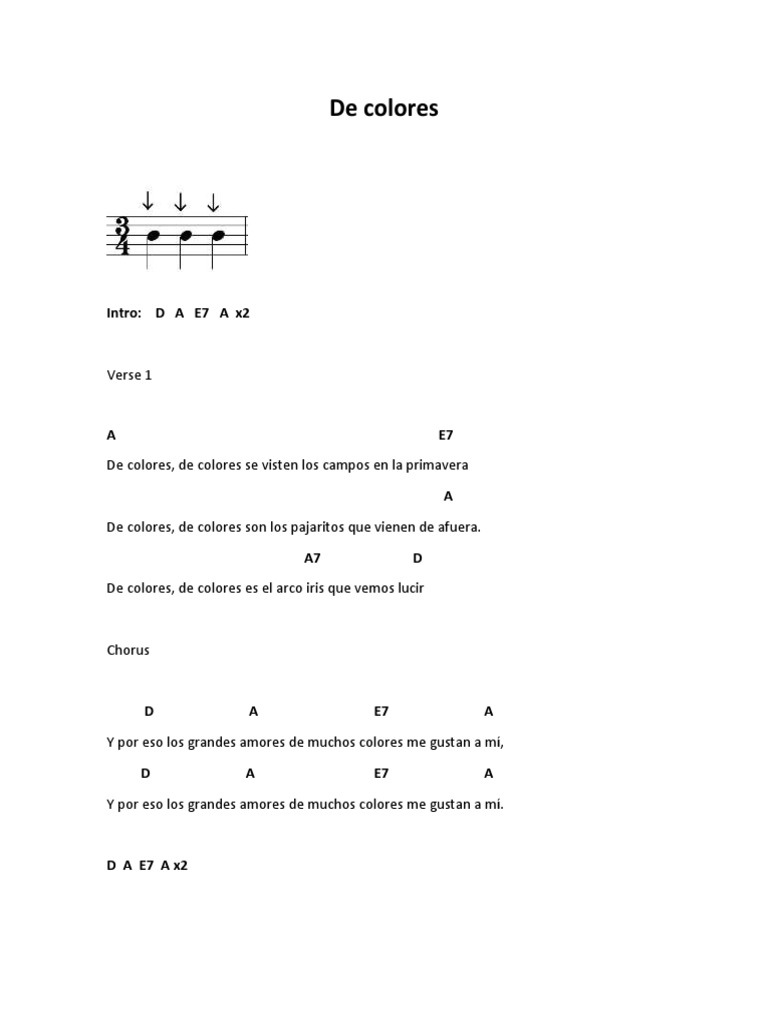 De Colores | PDF