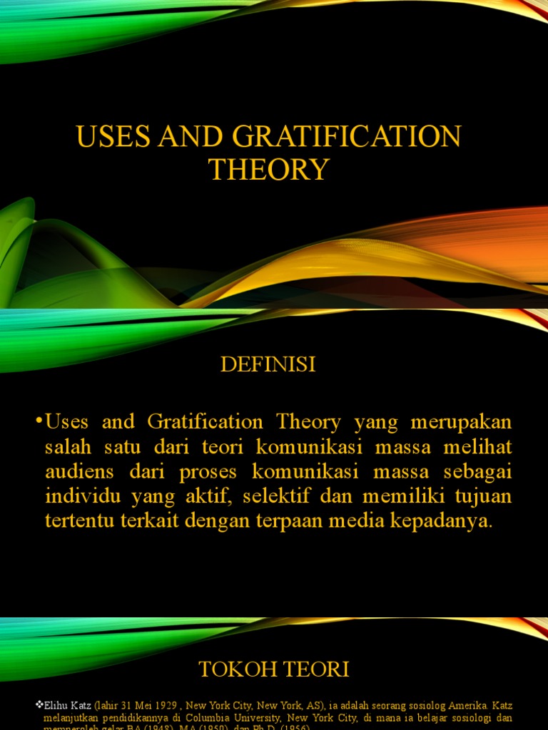 Uses and Gratification Theory | PDF