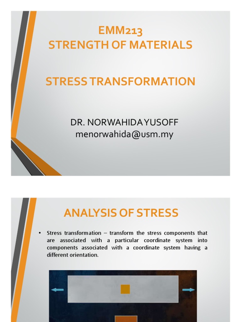 Lecture Note - Stress Transformation (Equations Method) | Download Free PDF | Stress (Mechanics ...