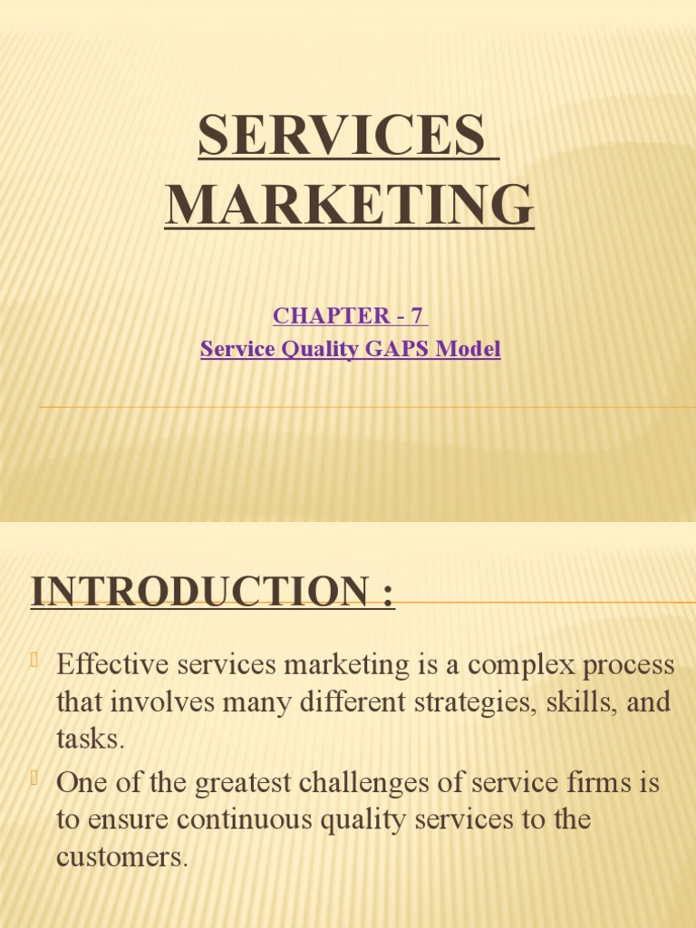 SM-7-Service Quality GAPS Model | PDF | Marketing | Perception