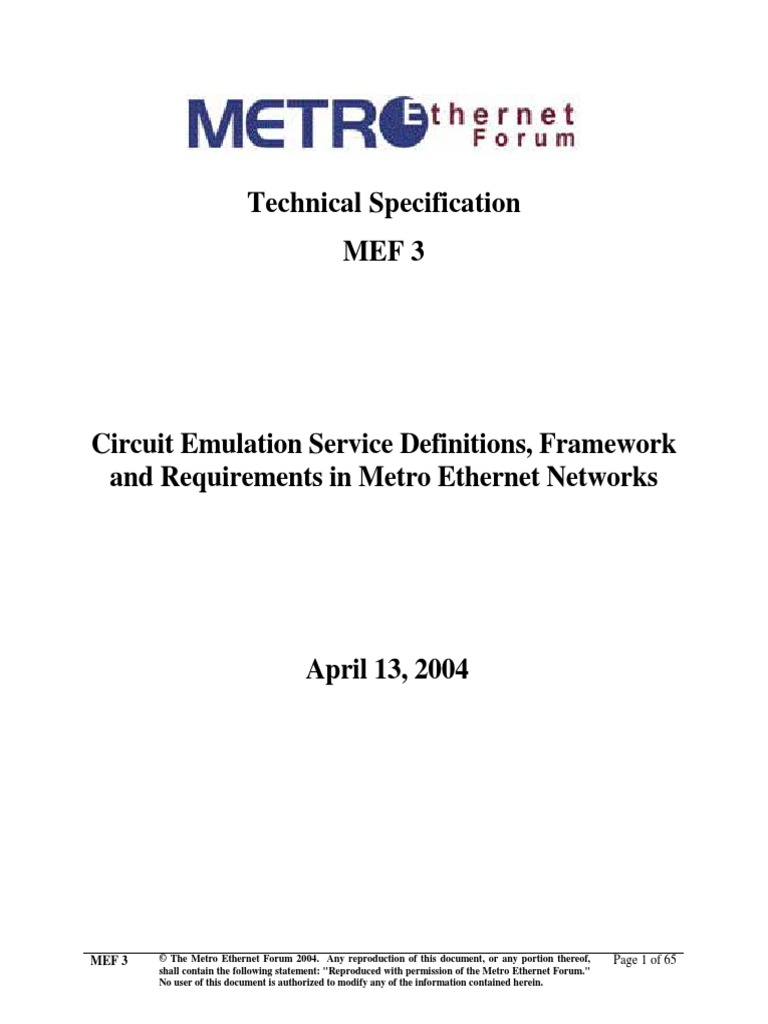 Mef 3 | PDF | Network Architecture | Networking Standards
