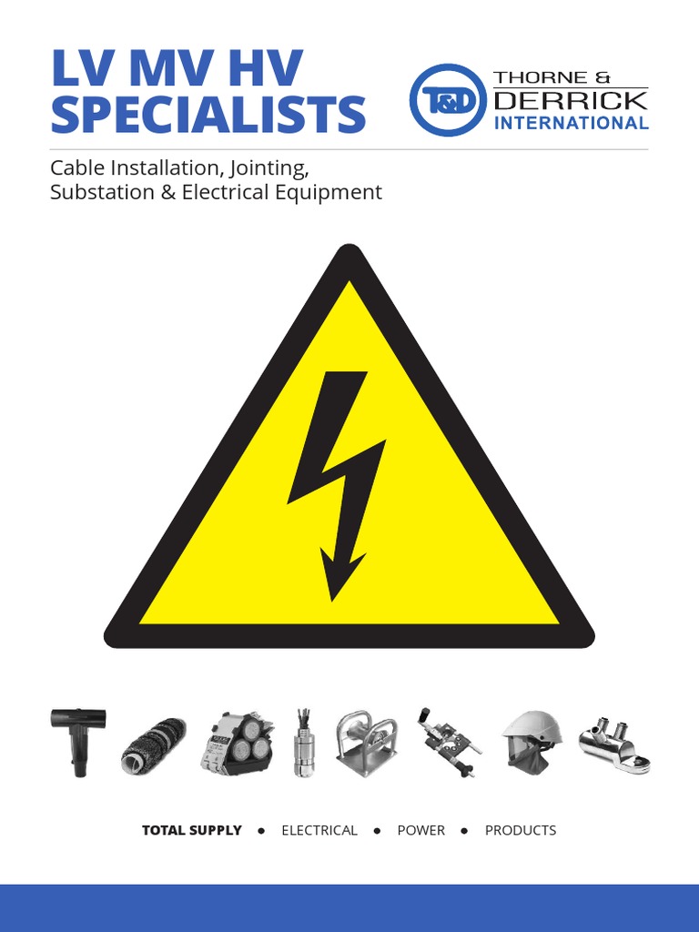 TD Brochure LV MV HV Cable Installation Jointing Substation Electrical ...