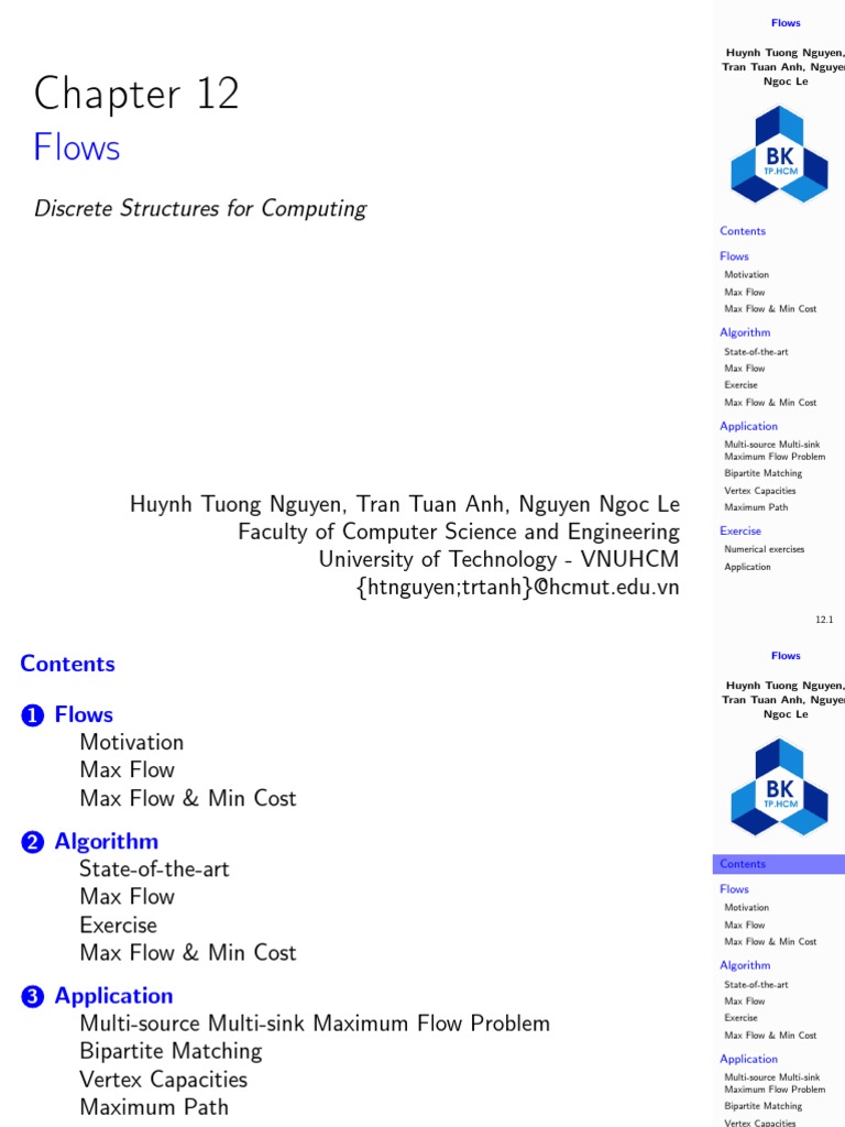 Flows: Discrete Structures For Computing | PDF | Theoretical Computer Science | Graph Theory