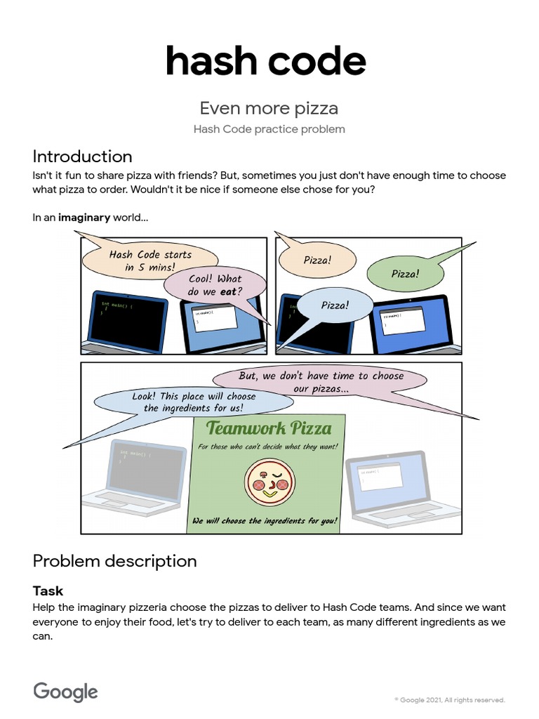 Even More Pizza: Hash Code Practice Problem | PDF | Pizza | Computer Programming