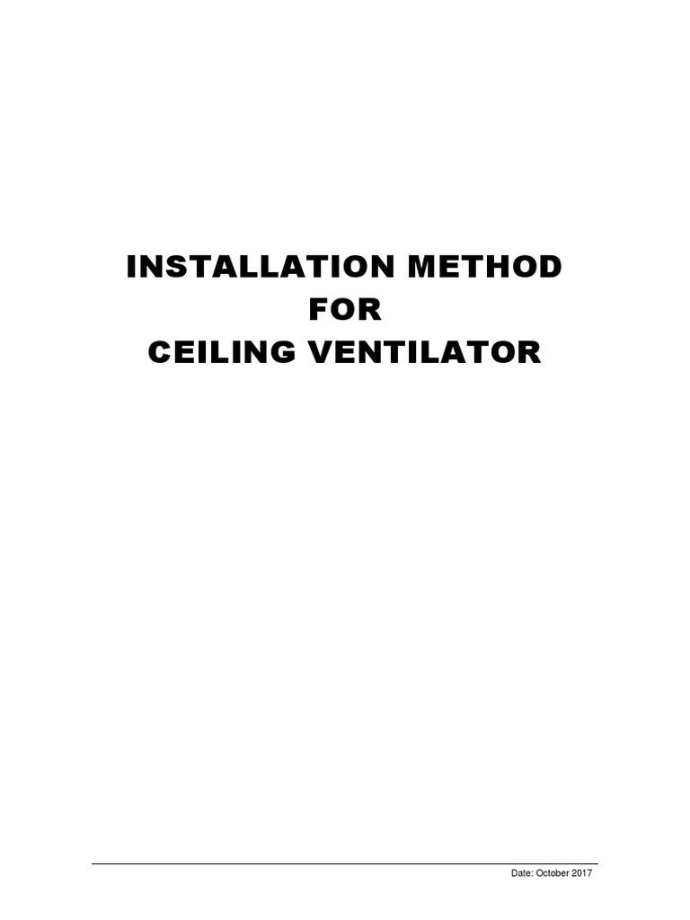 NEW TEMPLATE-Method Statement - Ceiling Vent | PDF | Pipe (Fluid ...