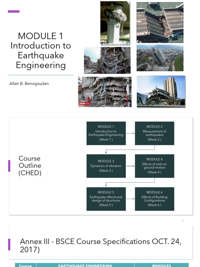 Introduction To Earthquake Engineering: Allan B. Benogsudan | PDF ...