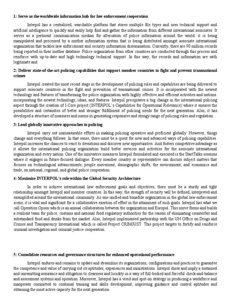 Interpol Strategic Framework | PDF | Police | Science