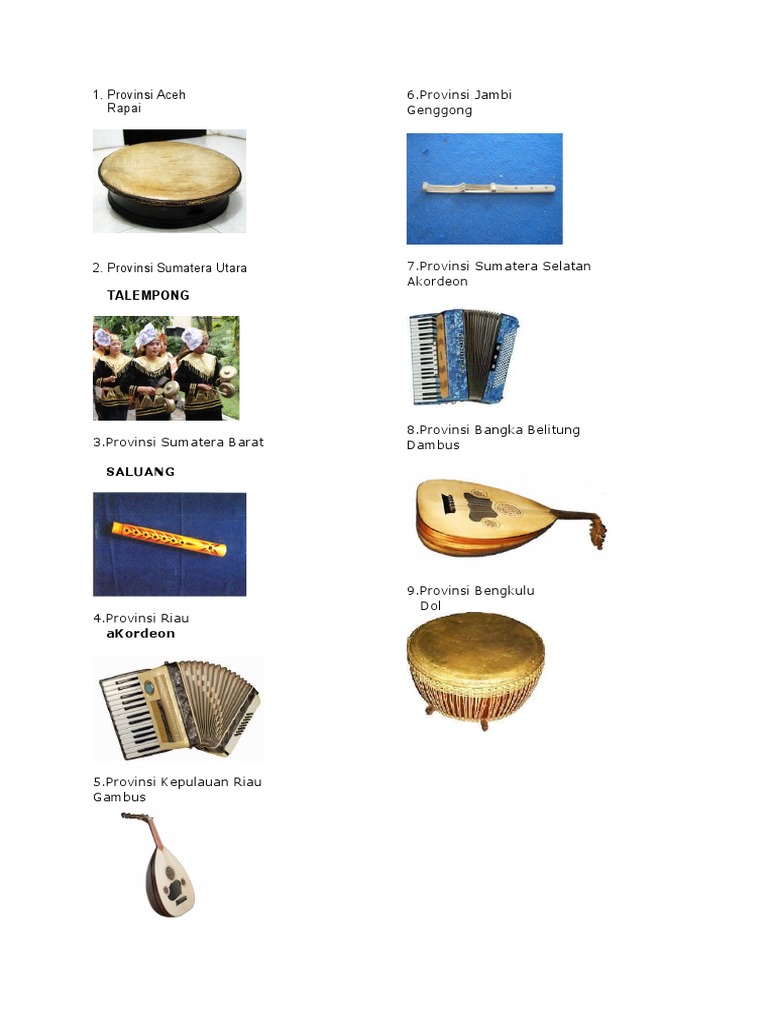 Alat Musik Tradisional Sumatera Selatan