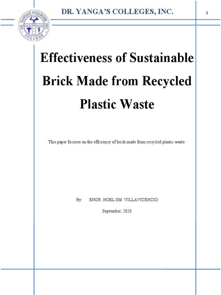 Plastic Waste Thesis | PDF | Plastic | Recycling