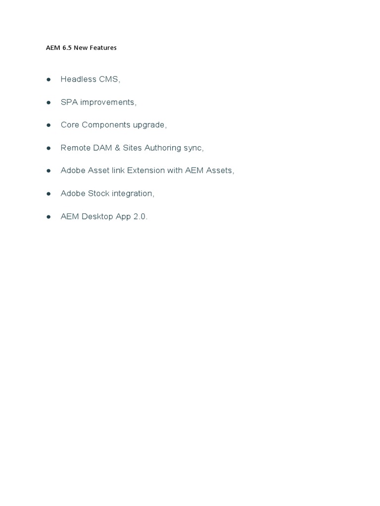 AEM6.5 New Features | PDF