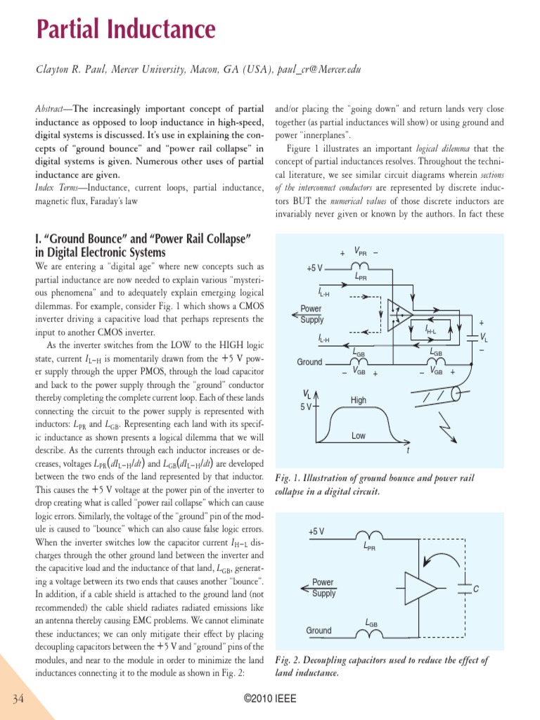 Partial Inductance: Clayton R. Paul, Mercer University, Macon, GA (USA ...