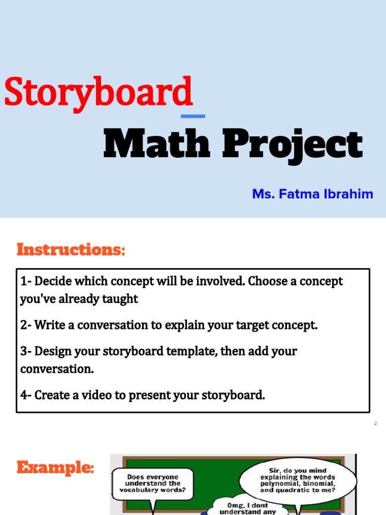 Storyboard Math Project | PDF