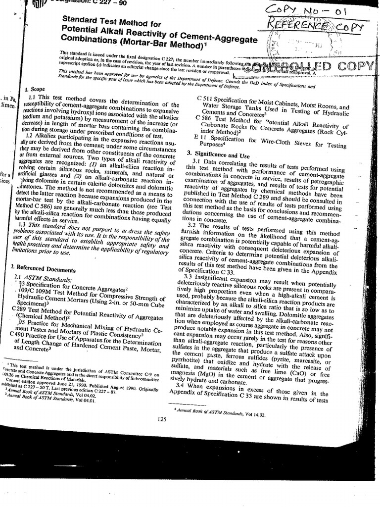 011-Astm C 277 (1990) Method For Potential Alkali Reactivity of Cement ...