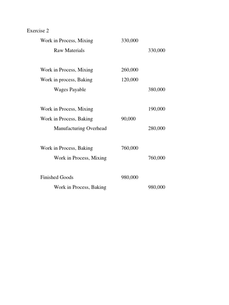 Cost Accounting Exercise2 3 | PDF