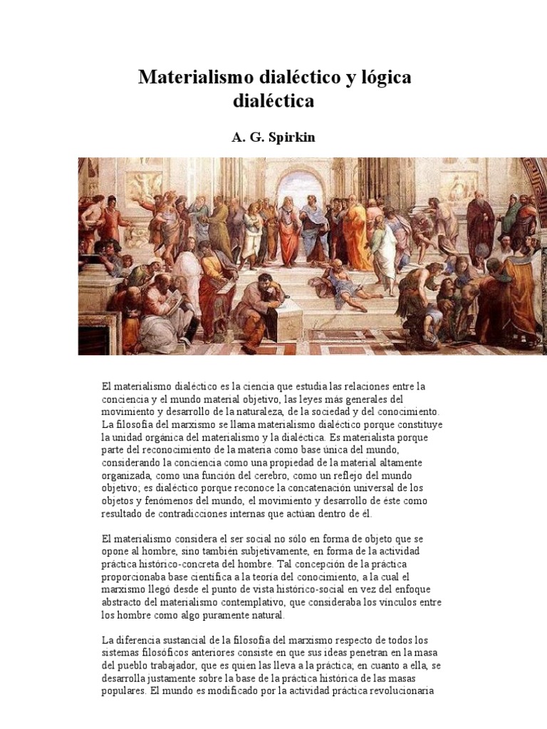 Materialismo Dialéctico y Lógica Dialéctica | PDF
