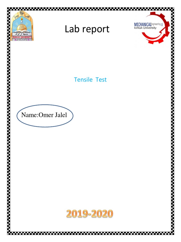 Lab Report: Tensile Test | PDF | Deformation (Engineering) | Fracture