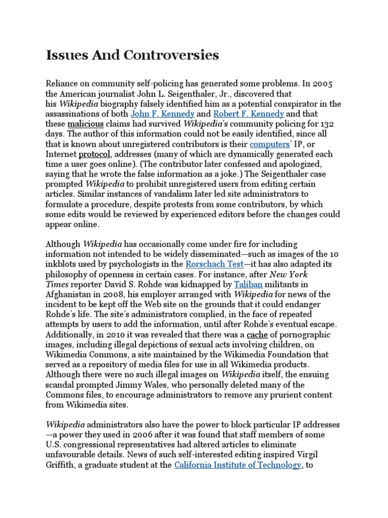 Issues and Controversies: Malicious | PDF | Wikipedia | Websites