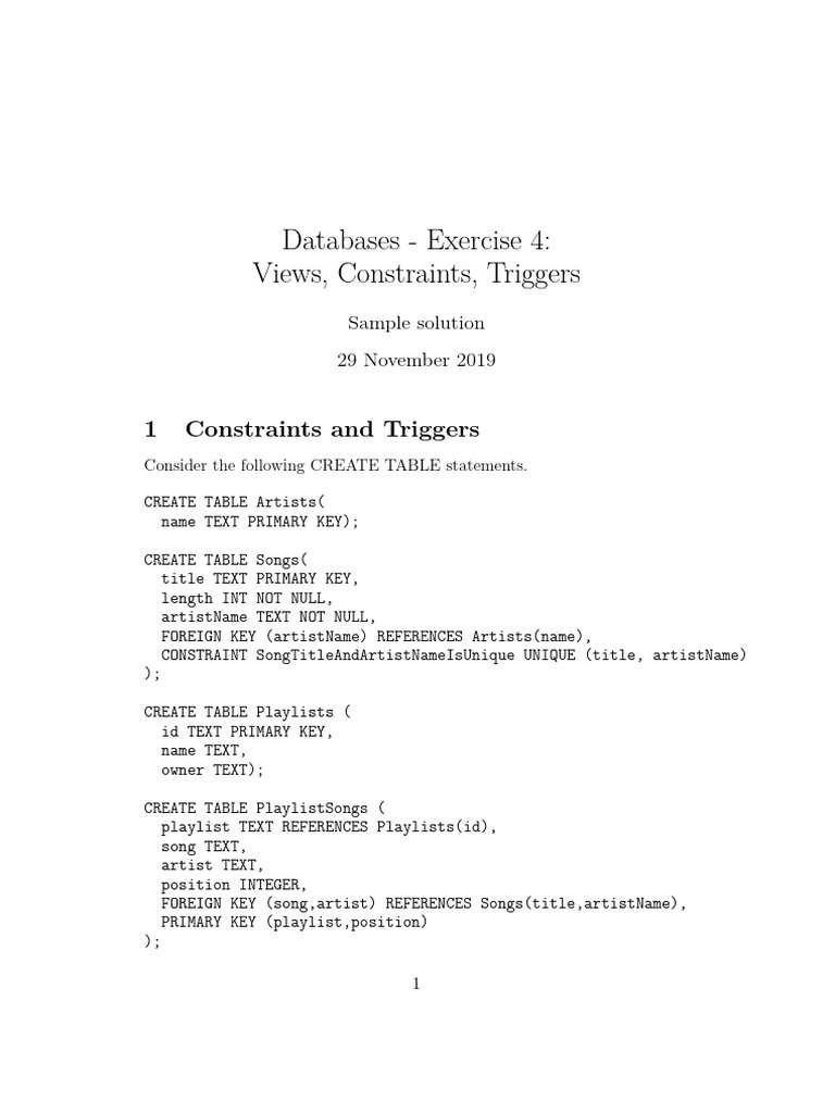 Exercise4 Sol PDF | PDF | Relational Database | Computer Science