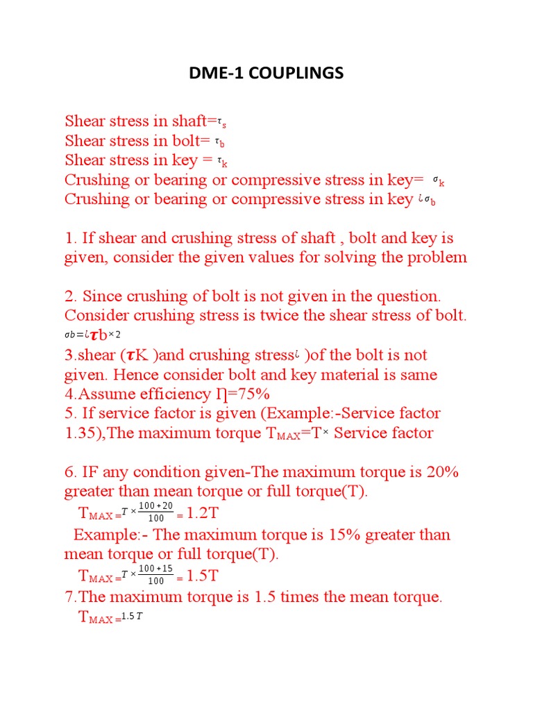 Flange Coupling | PDF | Torque | Stress (Mechanics)